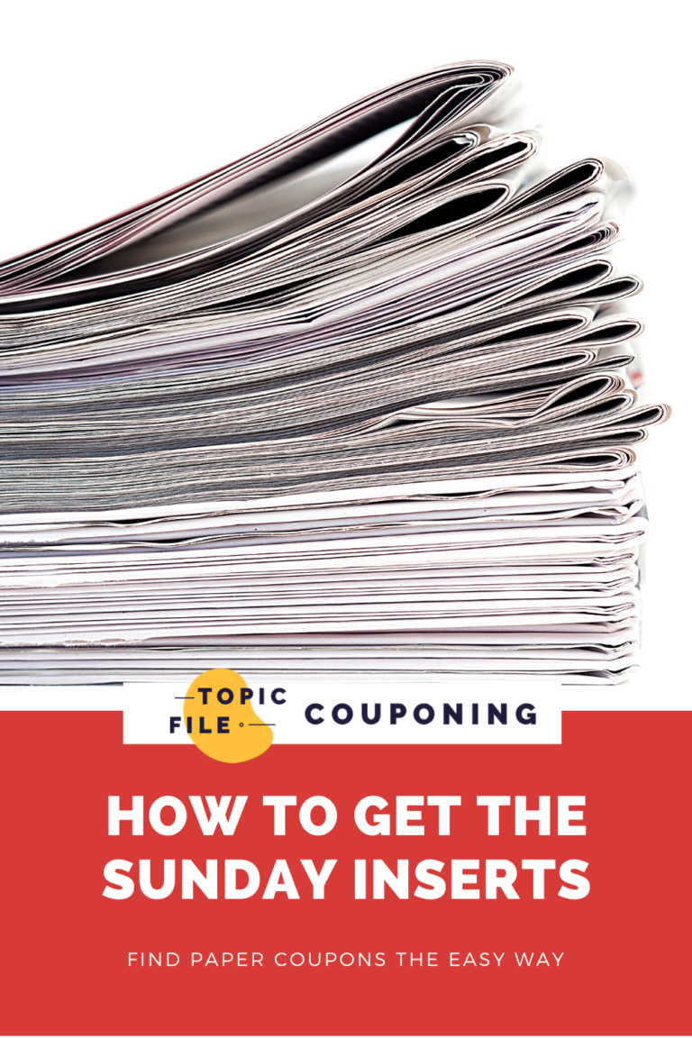 How To Get The Sunday Inserts - Find Paper Coupons The Easy Way